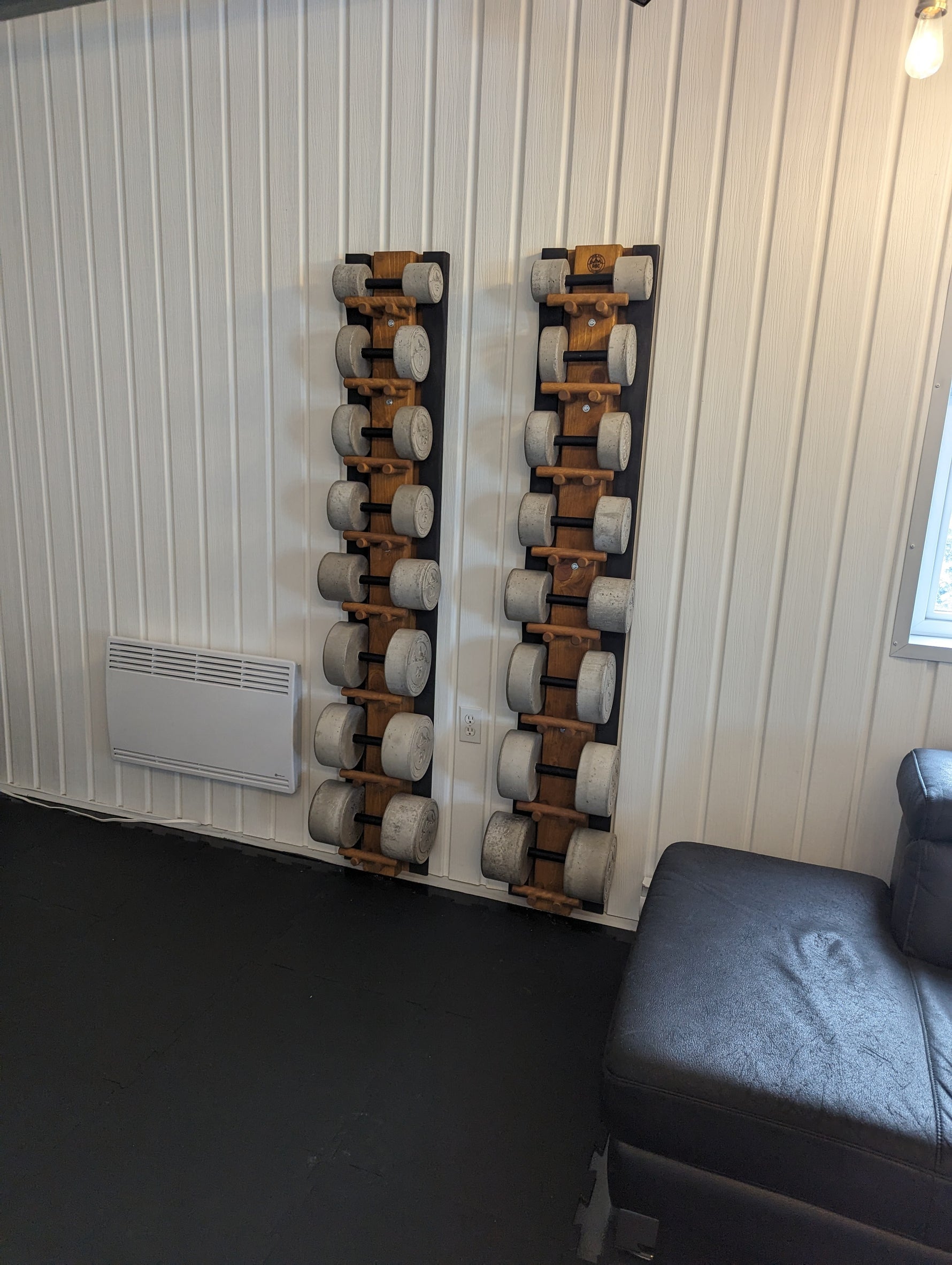 Wall-Mounted Dumbbell Rack