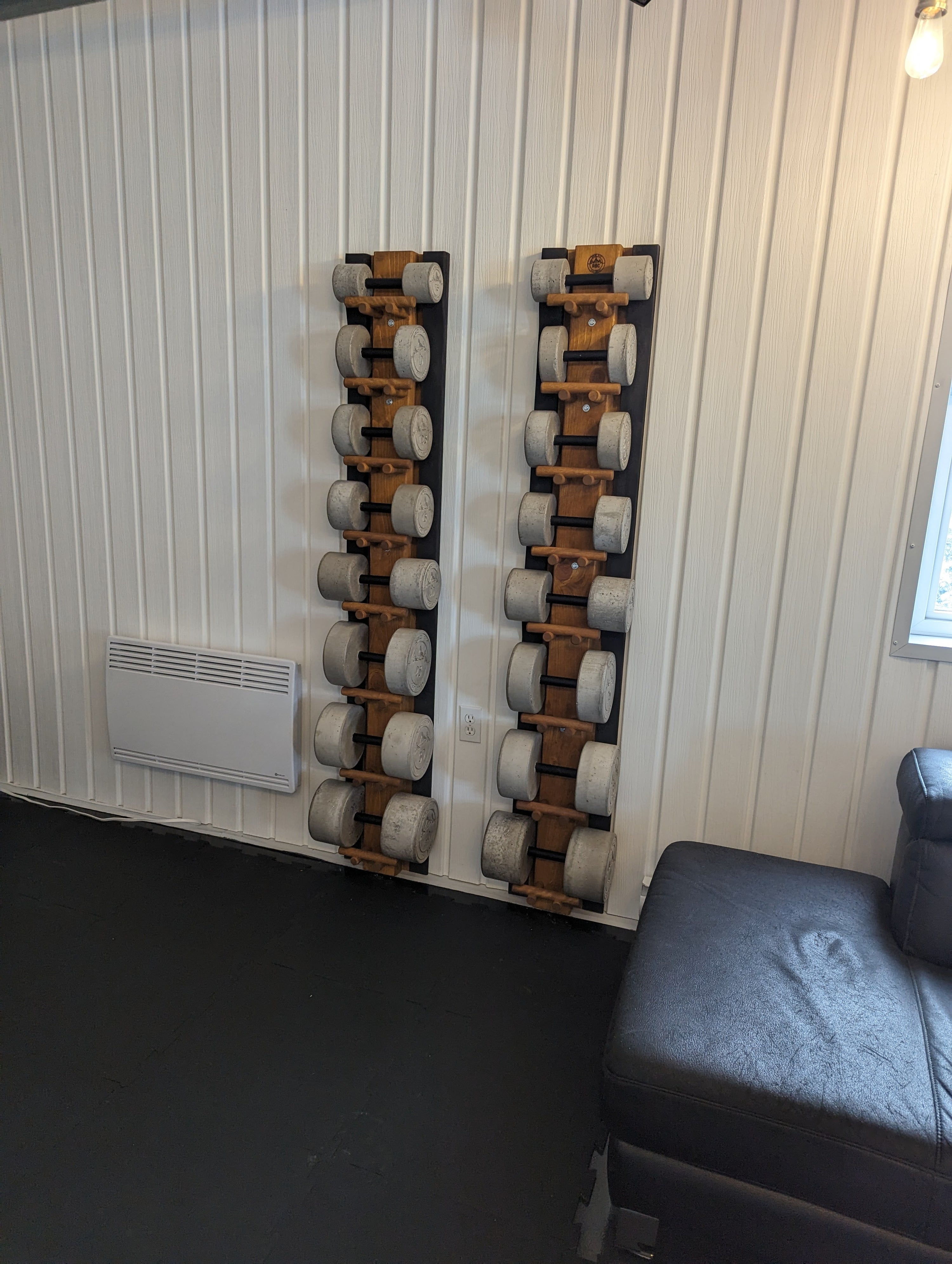 Wall-Mounted Dumbbell Rack